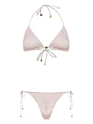 Amiri Monogram-print Bikini - Pink