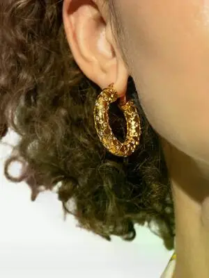 Versace Greca-engraved Hoop Earrings