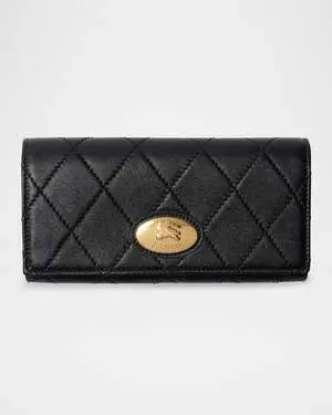 Burberry Strand Quilted Leather Wallet - Black