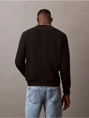 Calvin Klein Archive Logo Fleece Crewneck Sweatshirt - Black