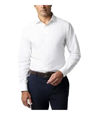 Robert Talbott Reynolds Light Weight Poplin Contemporary Fit Shirt - White
