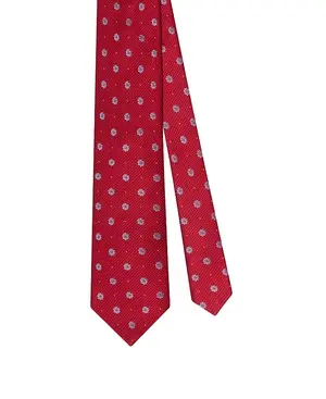 Robert Talbott Floral Jacquard Necktie - Red