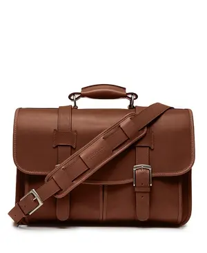 KORCHMAR Garfield Leather Laptop Briefcase - Brown