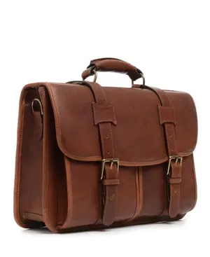KORCHMAR Garfield Leather Laptop Briefcase - Espresso