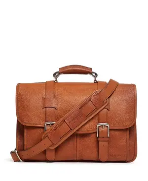 KORCHMAR Garfield Leather Laptop Briefcase - Pebbled Tan