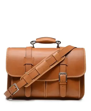 KORCHMAR Garfield Leather Laptop Briefcase - Tan