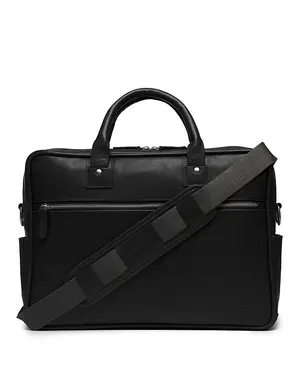 KORCHMAR Leather Laptop Briefcase Black