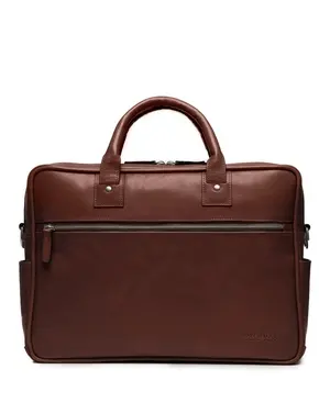 KORCHMAR Leather Laptop Briefcase - Brown
