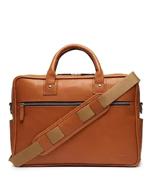KORCHMAR Leather Laptop Briefcase - Tan