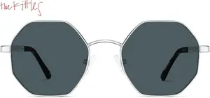 Zenni Geometric Full Rim Sunglasses - Silver