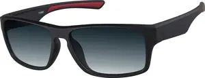 Zenni Rectangle Full Rim Sunglasses Black