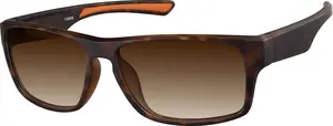 Zenni Rectangle Full Rim Sunglasses Tortoiseshell