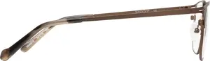 Zenni Square Full Rim Stainless Steel Eyeglasses - Brown