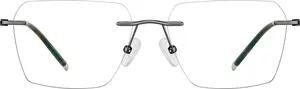 Zenni Square Rimless Metal Frame Glasses