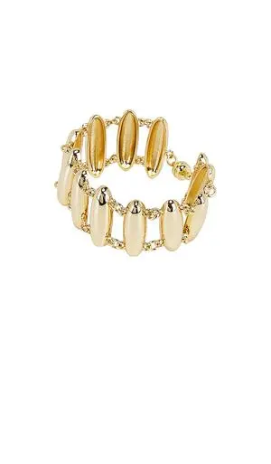 LUV AJ Milan Bead Stud Bracelet - Gold