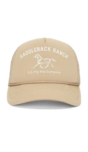Gigi Pip Saddleback Ranch Trucker Hat - Tan