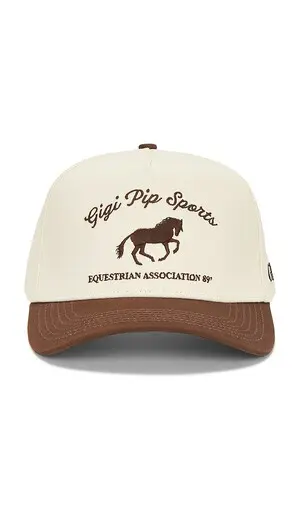 Gigi Pip Sports Trucker Hat - Brown & Cream