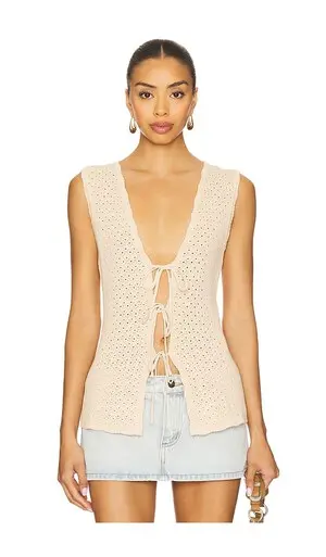 LOVERS AND FRIENDS Lizzy Tie Front Vest