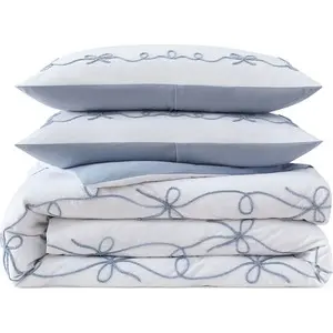 PERI HOME Sasha Bows Comforter & Shams Set - Blue