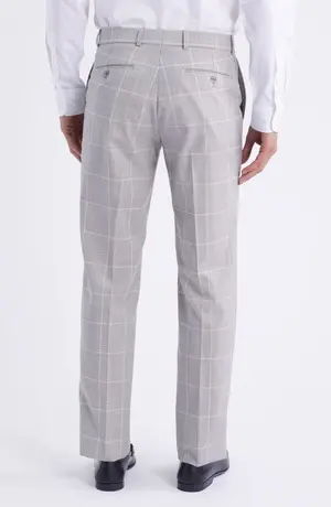 Berle Flat Front Stretch Wool Dress Pants