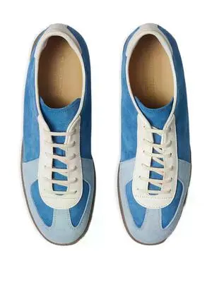 SCAROSSO Colour-blocked Suede Sneakers - Blue