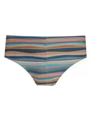 AMIR SLAMA Striped Swim Briefs - Blue