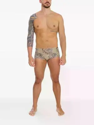 AMIR SLAMA Floral-print Swim Briefs