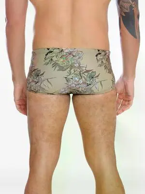AMIR SLAMA Floral-print Swim Briefs