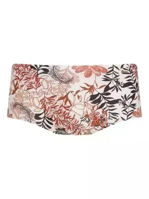 AMIR SLAMA Floral-print Swim Briefs - White