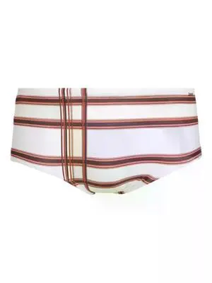 AMIR SLAMA Plaid Swim Briefs - White