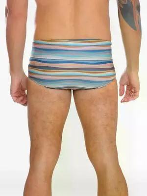 AMIR SLAMA Wave-print Swim Briefs
