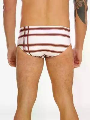 AMIR SLAMA Plaid-print Swim Briefs