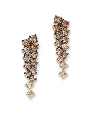 Bloomingdale'S Brown Diamond Cascade Drop Earrings - Brown/gold