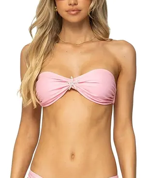EDIKTED Starfish Bandeau Bikini Top - Pink
