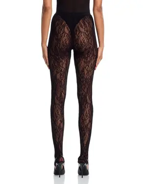 Wardrobe.NYC Lace Tights - Black