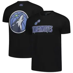 FISLL Minnesota Timberwolves Oversize Logo T-shirt - Black