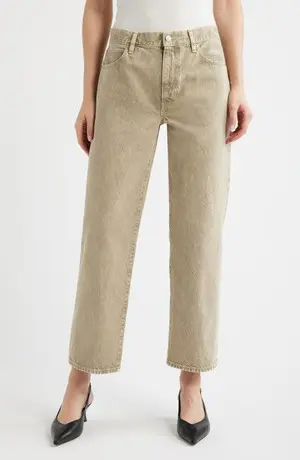 FRAME Mid Rise Ankle Straight Leg Jeans - Tabby
