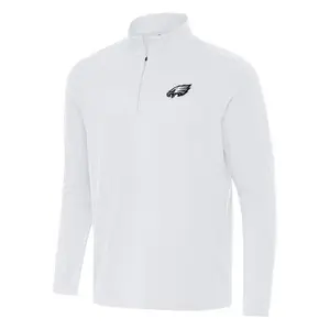 ANTIGUA Philadelphia Eagles Intent Quarter-zip Pullover Top