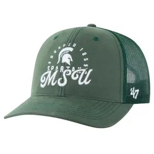'47 Michigan State Spartans Pitstop Trucker Adjustable Hat - Green