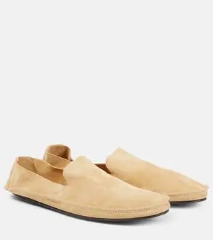 THE ROW Tyler Suede Loafers - Beige