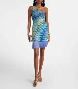 Missoni Zigzag Fringed Sheer Minidress
