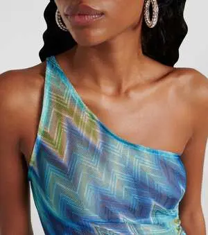 Missoni Zigzag Fringed Sheer Minidress