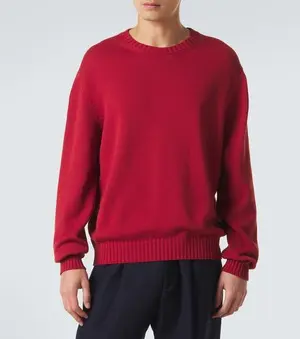 SAMAN AMEL Gio Cotton Sweater - Red