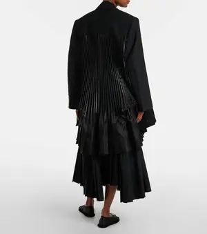 Junya Watanabe Pleated Wool Blazer Dress