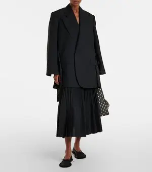 Junya Watanabe Pleated Wool Blazer Dress