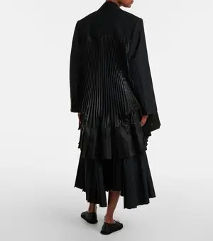 Junya Watanabe Pleated Wool Blazer Dress