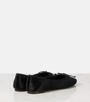 Khaite Charlotte Calf Hair Ballet Flats - Black