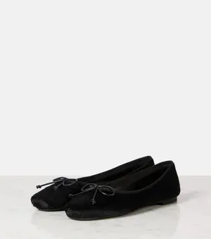 Khaite Charlotte Calf Hair Ballet Flats - Black