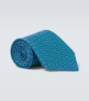 Charvet Silk Jacquard Neck Tie - Blue