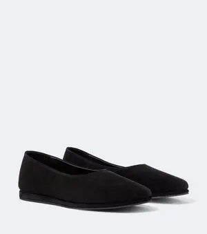 SAMAN AMEL City Suede Slip-on Shoes - Black